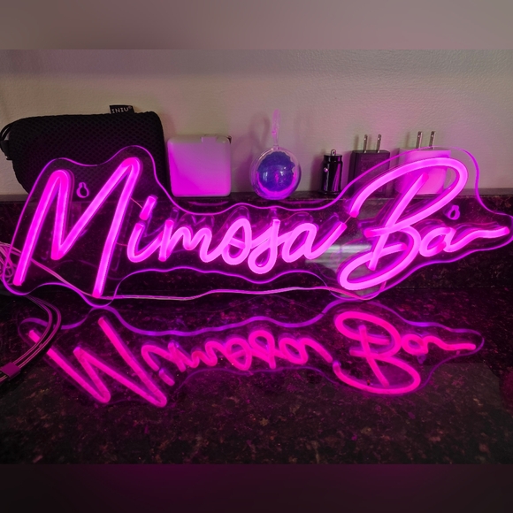 T.J.Maxx | Accents | Tjmaxx Pink Neon Mimosa Bar Sign | Poshmark